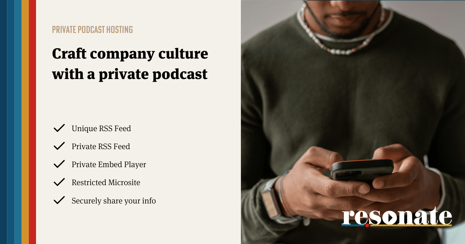 Private Podcast Hosting | Resonate Recordings